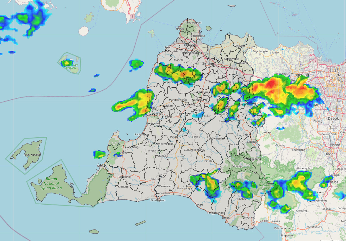 UPDATE Peringatan Dini Cuaca Banten tgl 28 September 2025 pkl 12:10 WIB masih berpotensi terjadi ...